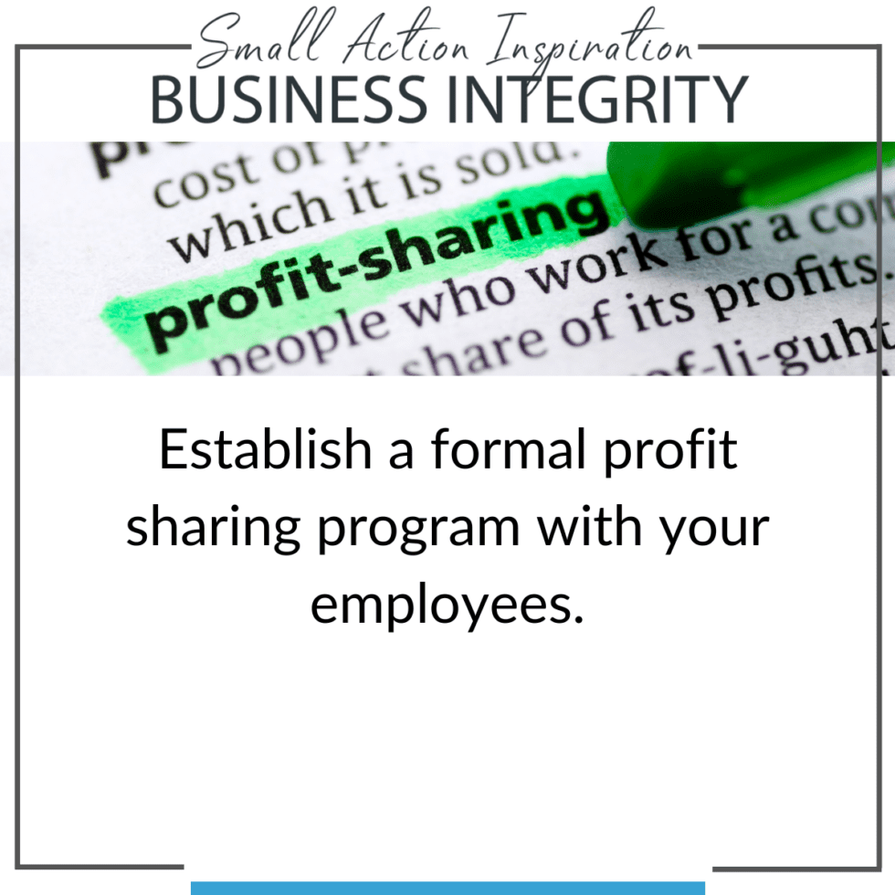 Profit-Sharing Program | Small Actions Greater Good